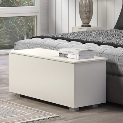 Lido storage trunk, white gloss finish