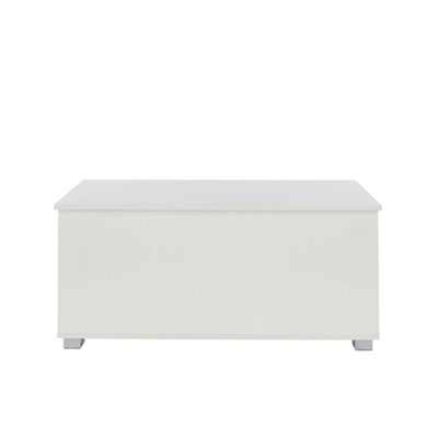 Lido storage trunk, white gloss finish