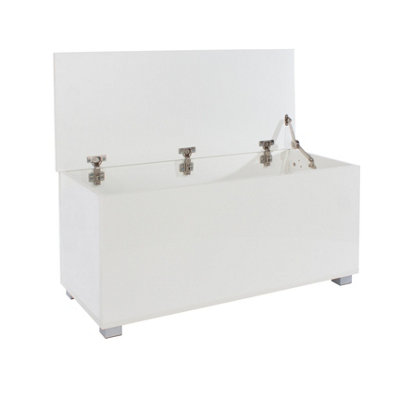 Lido storage trunk, white gloss finish
