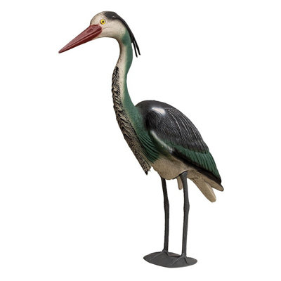 Life-Sized Decoy Heron - Weatherproof Realistic Bird Scaring Humane ...
