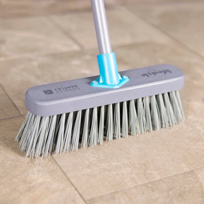 Lifestyle 12" Stiff Synthetic Outdoor Wooden Broom