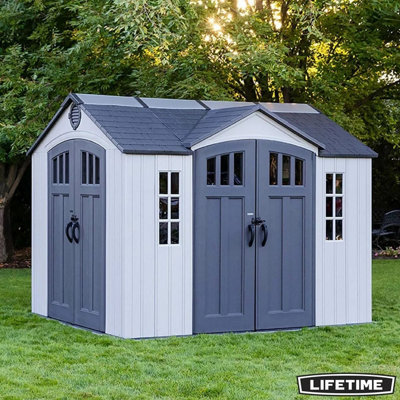 Lifetime 10ft x 8ft (3 x 2.4m) Dual Entry Outdoor Storage Shed - Model ...