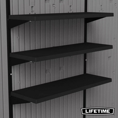 Lifetime 3-Piece Shelf Accessory Kit Steel-Reinforced, Durable Black ...