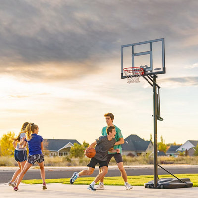 Lifetime 52-Inch (132 cm) Power Lift XI Portable Basketball Hoop System ...