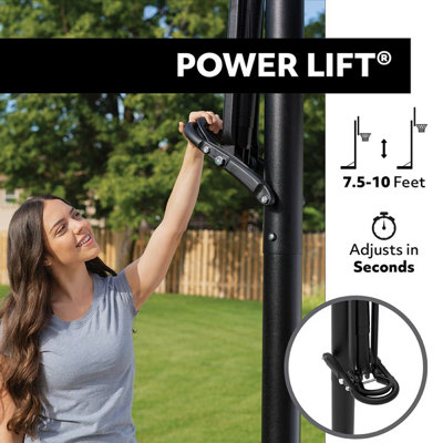 Lifetime 52-Inch (132 cm) Power Lift XI Portable Basketball Hoop System ...