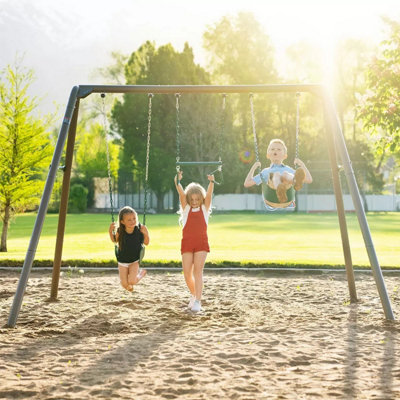 Lifetime 7ft Swing Set for Kids Ages 3-12, Free-Standing Outdoor ...
