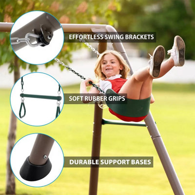 Lifetime 7ft Swing Set for Kids Ages 3-12, Free-Standing Outdoor ...