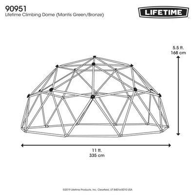 Lifetime Dome Climber, Free-Standing Heavy-Duty Powder-Coated Steel ...