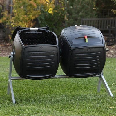 Lifetime Dual Composter 2 x 189L (50 Gallon) Tumblers, Heavy Duty UV ...