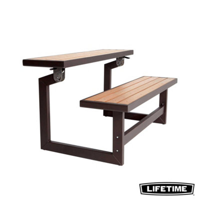 Lifetime Walnut Brown Convertible Bench