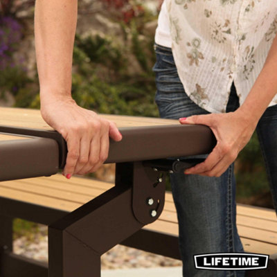 Lifetime Walnut Brown Convertible Bench