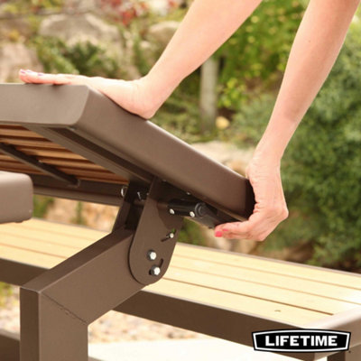 Lifetime Walnut Brown Convertible Bench