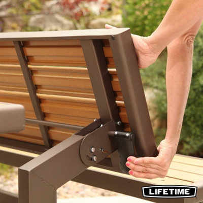 Lifetime Walnut Brown Convertible Bench