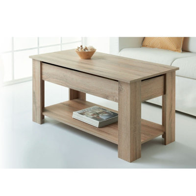 Lift Up Coffee Table with Storage Adjustable Height Dining Coffee ...