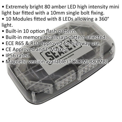 Light Bar & Bolt Fixing - Car Van LED Flashing Beacon 12V / 24V ...