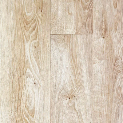 Light Beige Wood Effect Vinyl Flooring For Kitchen, Bathroom, Dining ...
