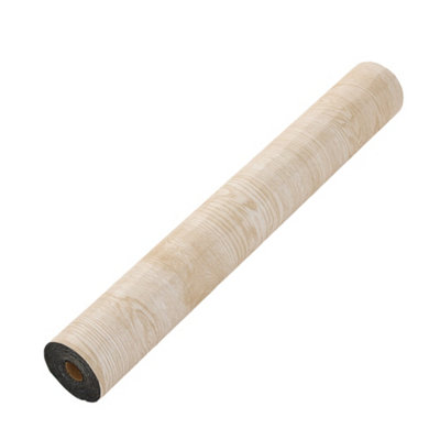 Light Beige Wood Effect Vinyl Flooring Self Adhesive Floor Plank Tile ...