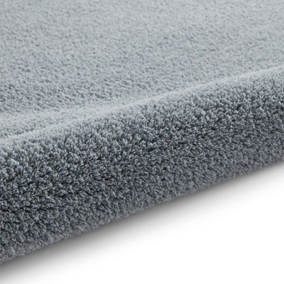 Light Blue Shaggy Washable Plain Modern Rug For Living Room Bedroom ...