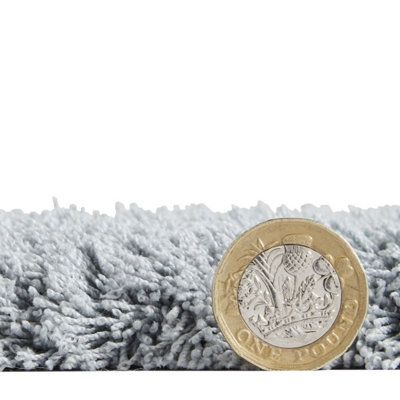 Light Blue Shaggy Washable Plain Modern Rug For Living Room Bedroom ...