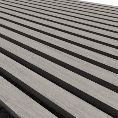 Light Grey acoustic slat wood wall panel