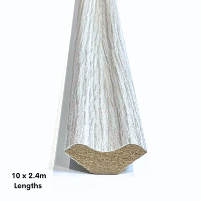 Light Grey Florida Oak Scotia Beading Flooring Edging Strips 10 x 2.4m ...