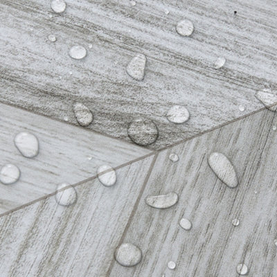 Light Grey Wood Effect Vinyl Flooring Self Adhesive Floor Plank Tile ...