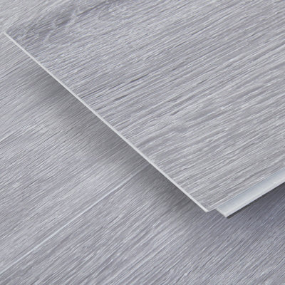 Light Grey Wood Grain Interlocking PVC Flooring with 2mm Underlay, 20 ...