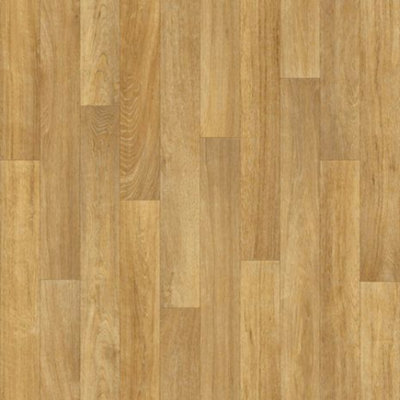 Light Oak Effect Vinyl Flooring 6m x 2m (12m2)