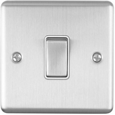 Light Switch Pack - 1x Intermediate & 2x Single - SATIN STEEL / Grey 2 ...