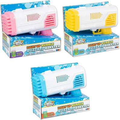 Light Up Bubble Blizzard Blaster Bazooka - Asst COlours