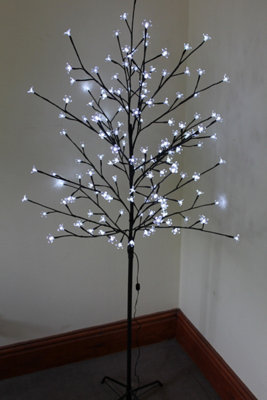 Light Up Christmas Cherry Blossom Tree 1.2M Tall With 120 Bright White ...
