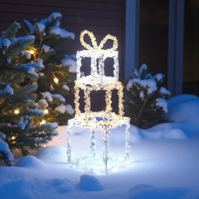 Light Up Christmas Gift Stack Decoration