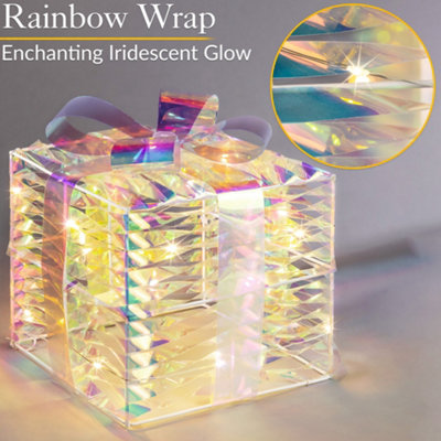 Light Up Christmas Presents Decorations Iridescent Warm White LED ...