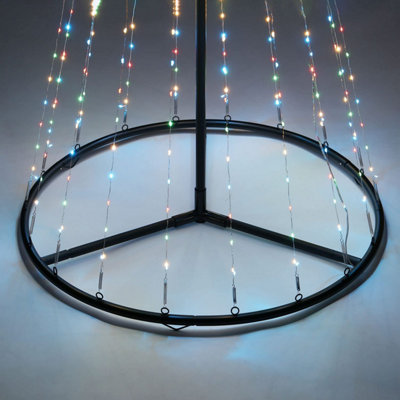 Light Up Cone Tree - Multi Micro Led Pyramid With Star Tree Topper ...