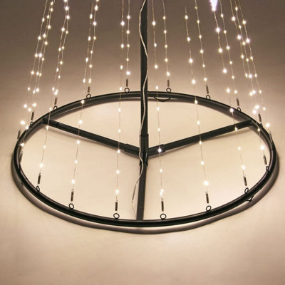 Light Up Cone Tree - Warm White Led Pyramid With Star Tree Topper ...