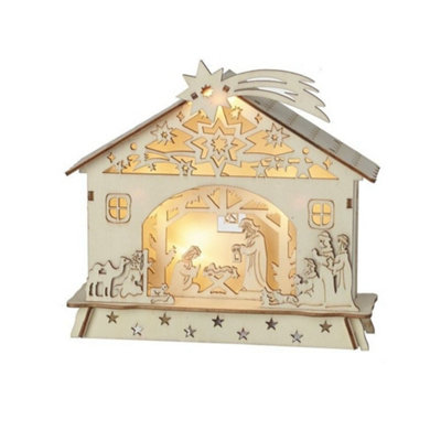 Light Up Cut Out Christmas Nativity Scene