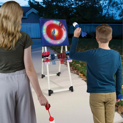 Light Up Garden Outdoor Throwing Set with Bullseye Target Board