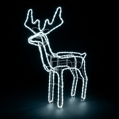 Light Up Large Standing Reindeer Rope Light Christmas Decoration ...