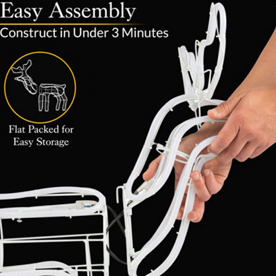 Light Up Standing Reindeer Rope Light Christmas Decoration Outdoor ...