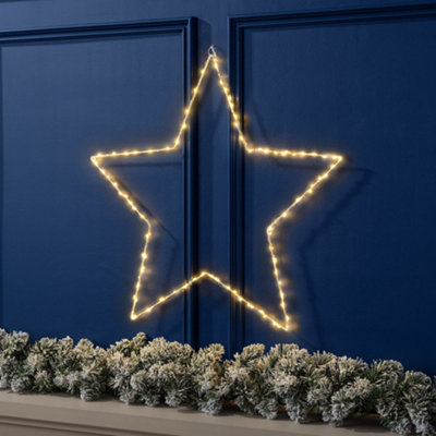 Light Up Star Christmas Decoration Micro LED Wall Table Ornament With ...
