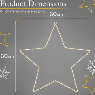 Light Up Star Christmas Decoration Micro LED Wall Table Ornament With ...