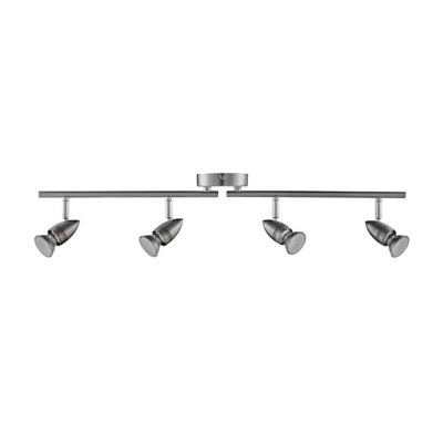 Lighting Collection - 4 Light Spotlight Split Bar, Satin Silver