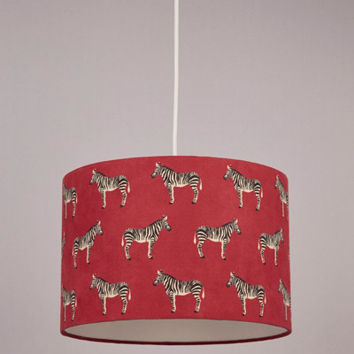 Lighting Collection Angola Red Zebra Shade