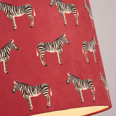 Lighting Collection Angola Red Zebra Shade