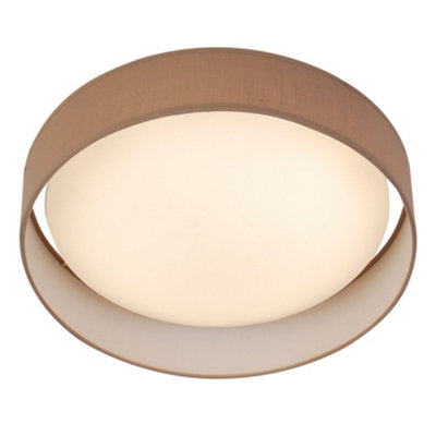 Lighting Collection Ferrol Brown Flush | DIY at B&Q