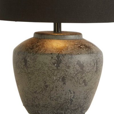 Lighting Collection Halifax Black Ceramic Lamp