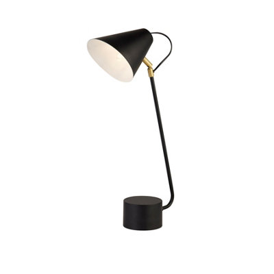 Lighting Collection Jakarta Matt Black Table Lamp | DIY at B&Q