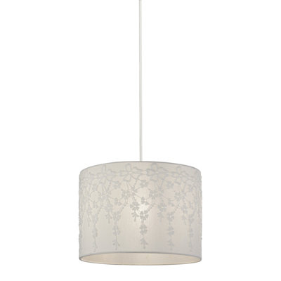 Lighting Collection Lace Detail Shade Ivory