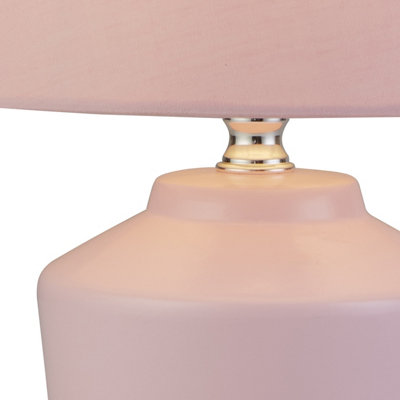 Lighting Collection Limon Pink Ceramic Table Lamp