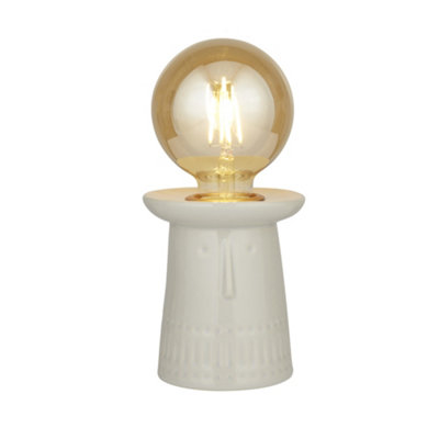 Lighting Collection Lyon Grey Face Table Lamp